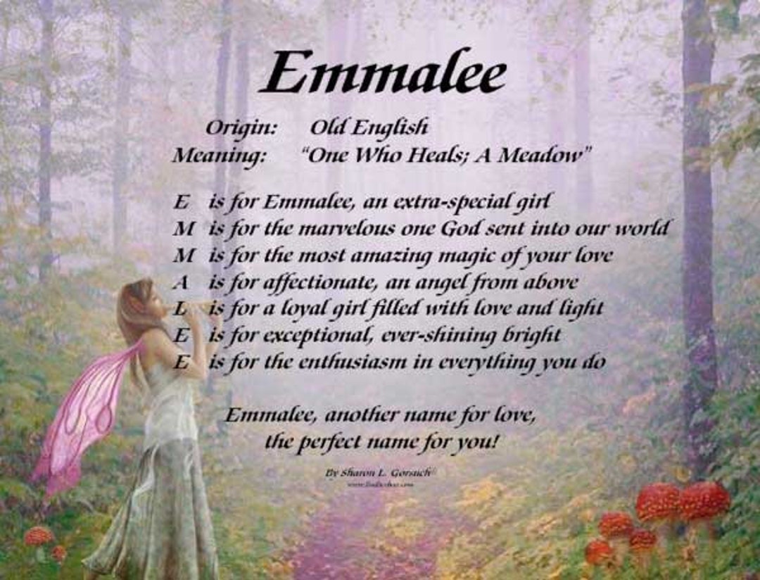 Personalized Name Poem Fairy Background - Etsy