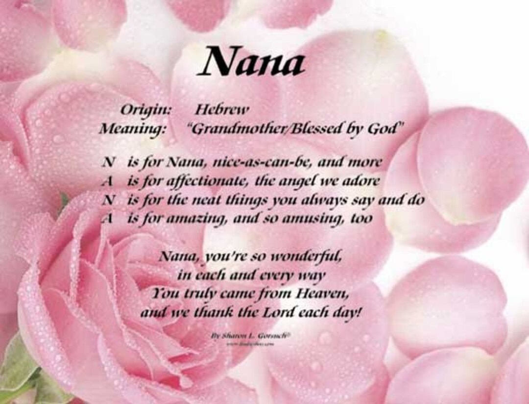 Personalized Name Poem Roses Background - Etsy