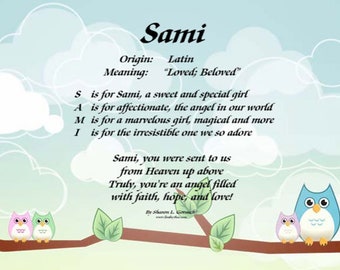 Personalized Name Poem Butterfly Background - Etsy