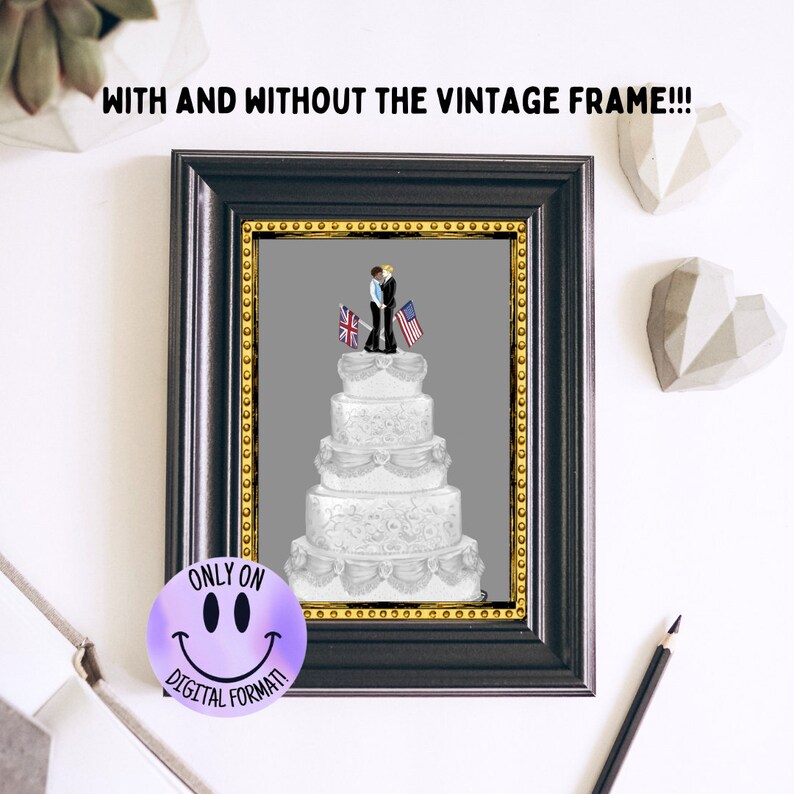 Red White & Royal Blue Fanart, Printable Poster, Wedding Cake, Movie ...