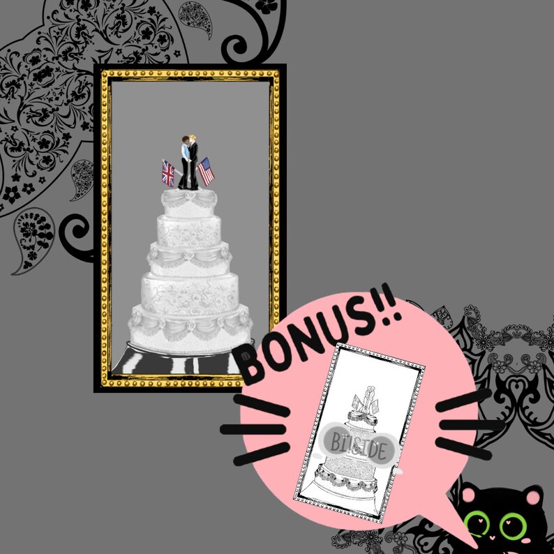 Red White & Royal Blue Fanart, Printable Poster, Wedding Cake, Movie ...