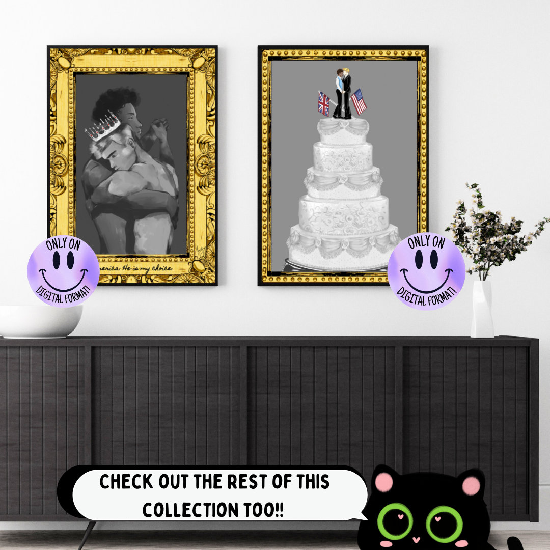 Red White & Royal Blue Fanart, Printable Poster, Wedding Cake, Movie ...