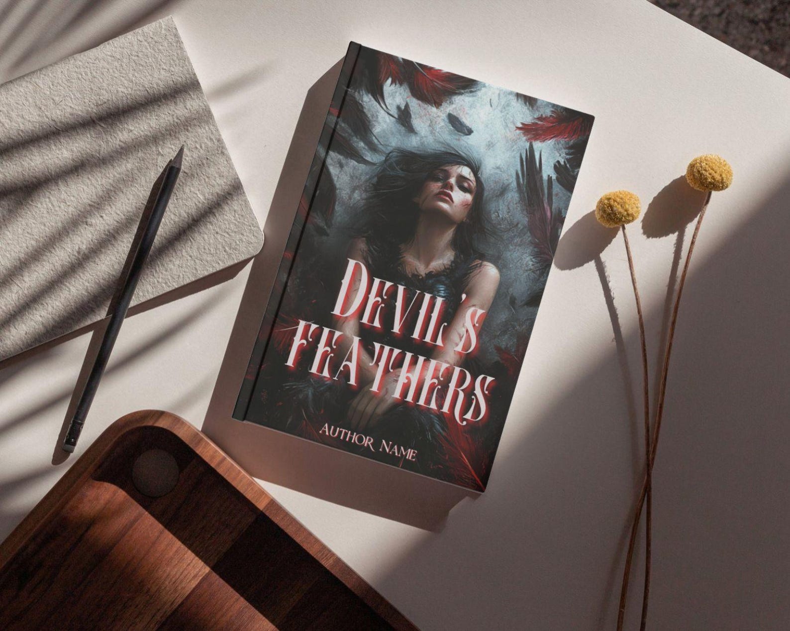 Devil Feathers | Book Cover Premade | Urban Fantasy, Supernatural | Custom Book Cover, Ebook ...