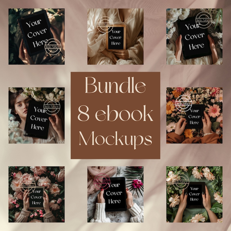 Ebook Mockup Bundle X 8| Book Cover Mockup, Book Mockup Canva, Canva ...