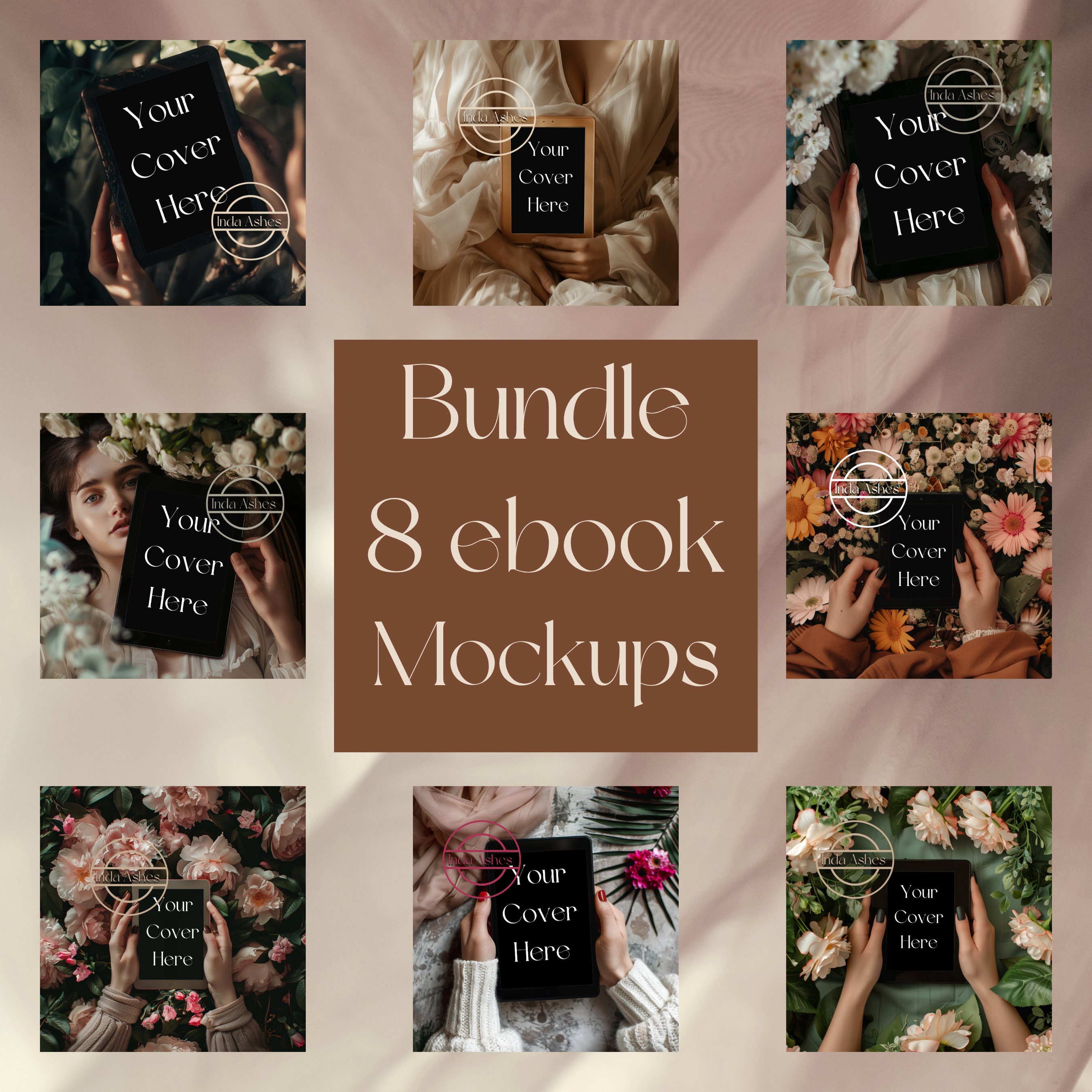 Ebook Mockup Bundle X 8| Book Cover Mockup, Book Mockup Canva, Canva ...