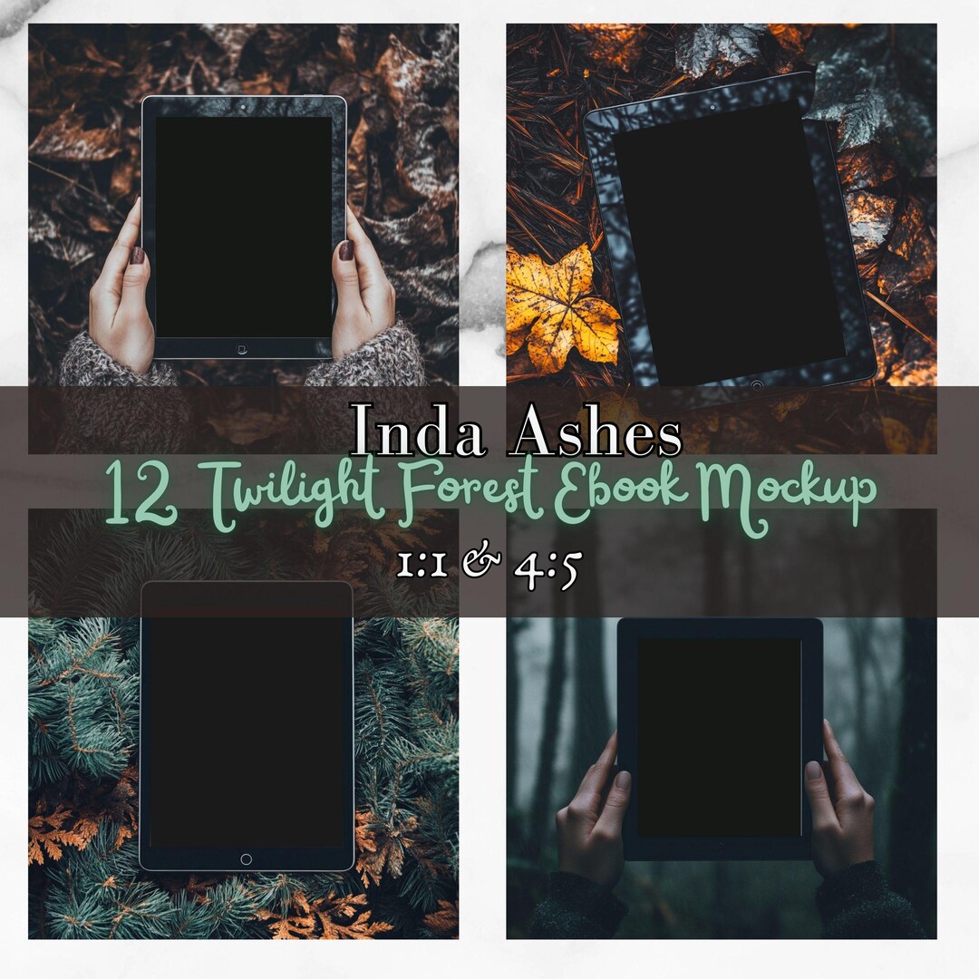 Twilight Forest Mockup Bundle X 12| Book Cover Mockup, Book Mockup ...