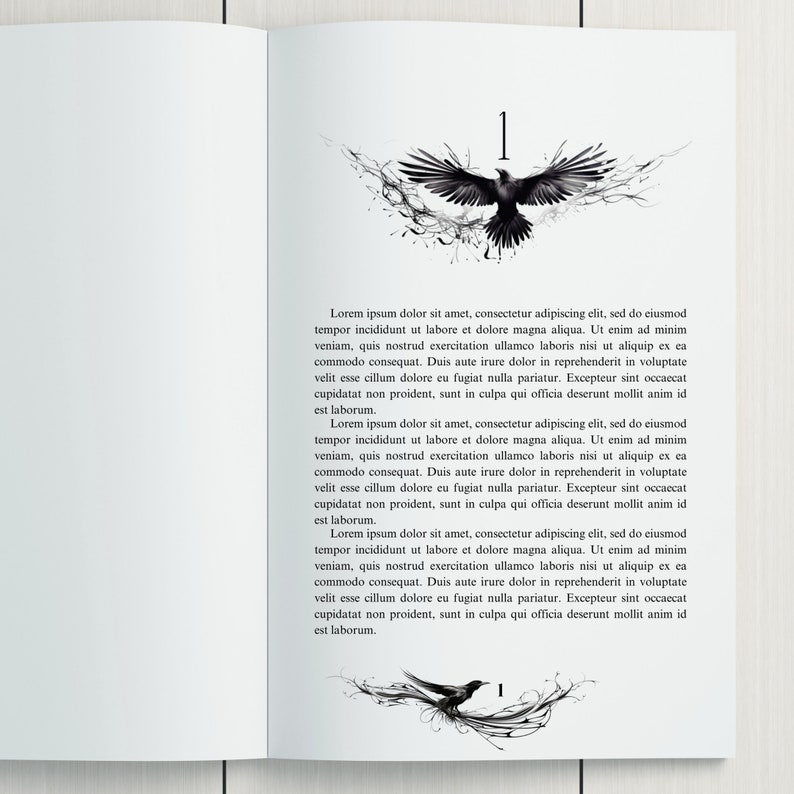 Etheric Raven Header Chapter | Decorative Headers, Chapter Graphics ...
