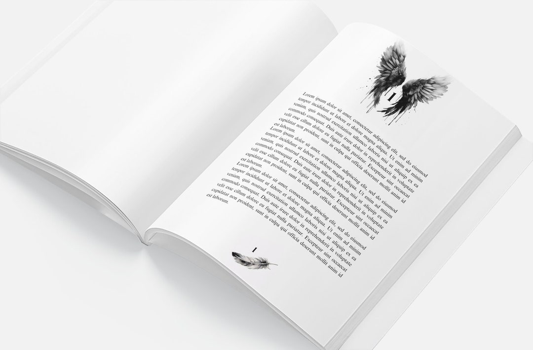 Angel Wings Header Chapter | Decorative Headers, Chapter Graphics ...