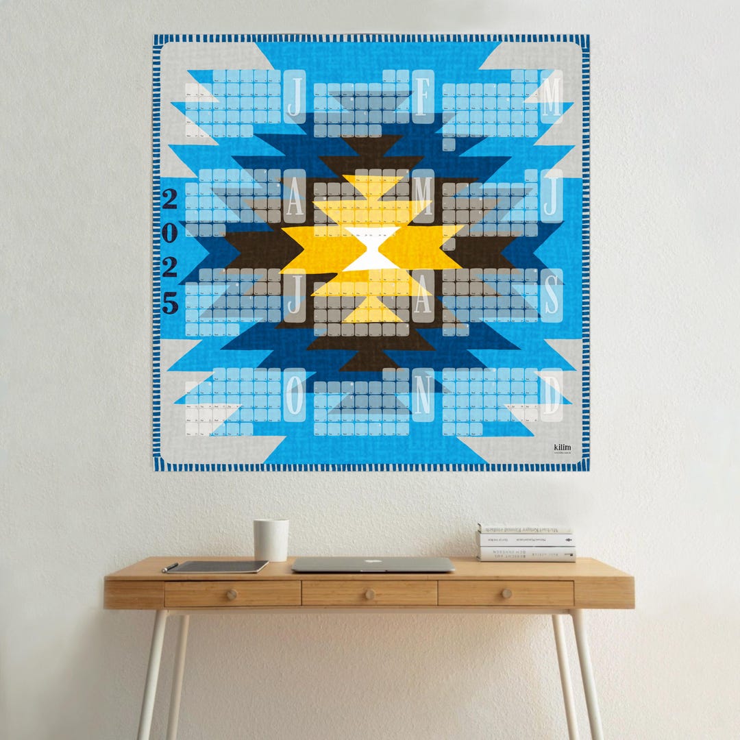 Wall Calendar 2025 Annual Planner XXL Pattern Wall Art Home Decor ...