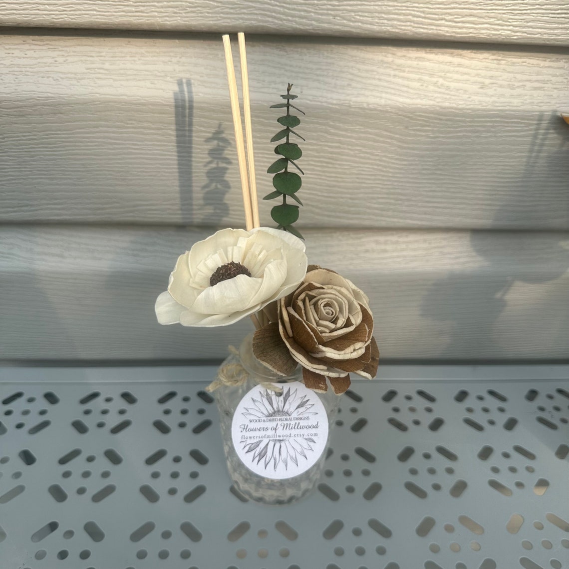 Sola Wood Flower Diffusers (unscented) With Dried Flowers (pick From Eucalyptus; Lavender; Blue ...