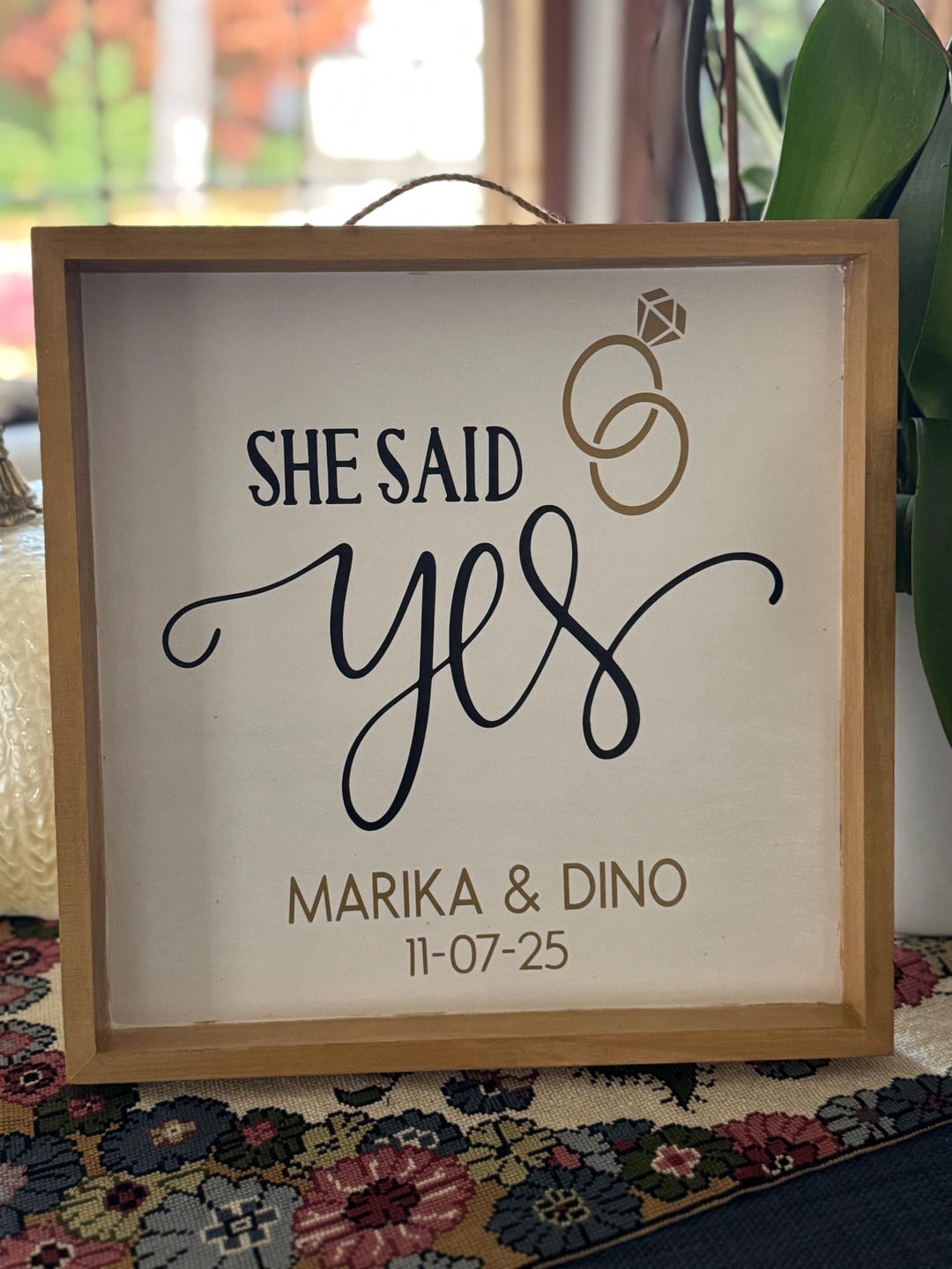 She Said Yes Engagement Shadow Box - Etsy