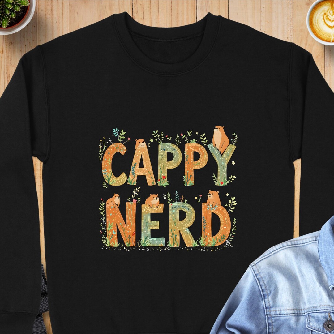 Cappy Nerd T-shirt, Cute Capybara, Comfort Colors T-shirt, Crop Top ...