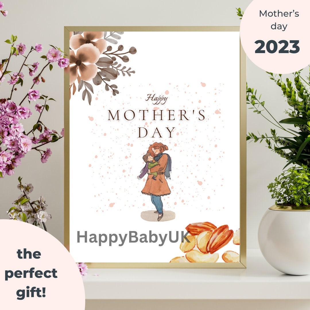 2024 Mothers Day 2023 Semi-glossy Paper Wooden Framed Poster 12 X 16 ...