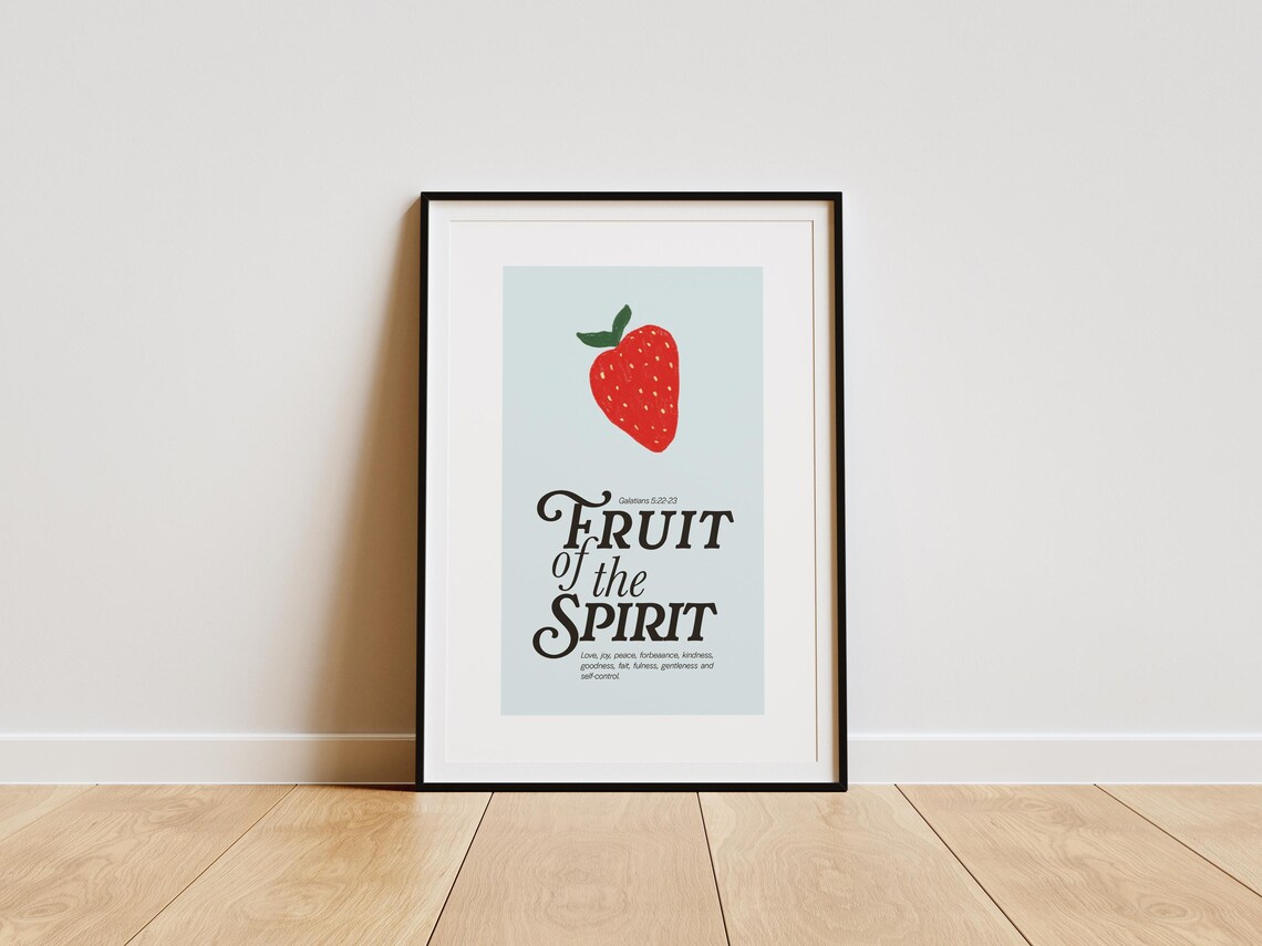 Fruit of the Spirit Inspirational Poster Bread and Prints - Etsy