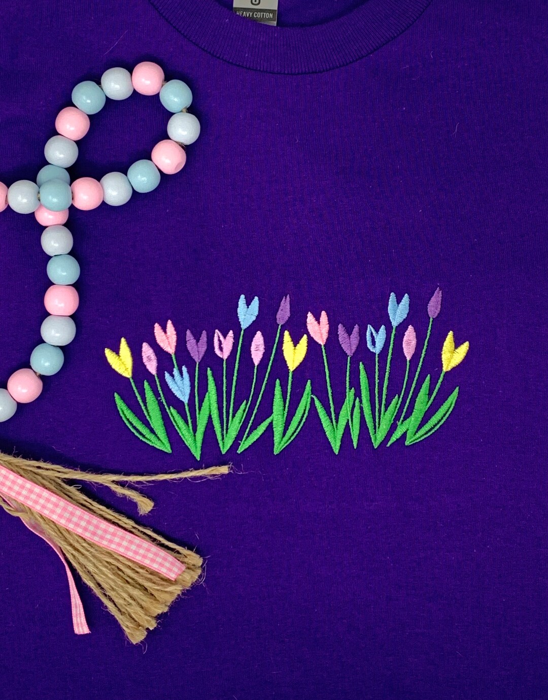 Purple Tulip Spring Flowers Tee Shirt - Etsy