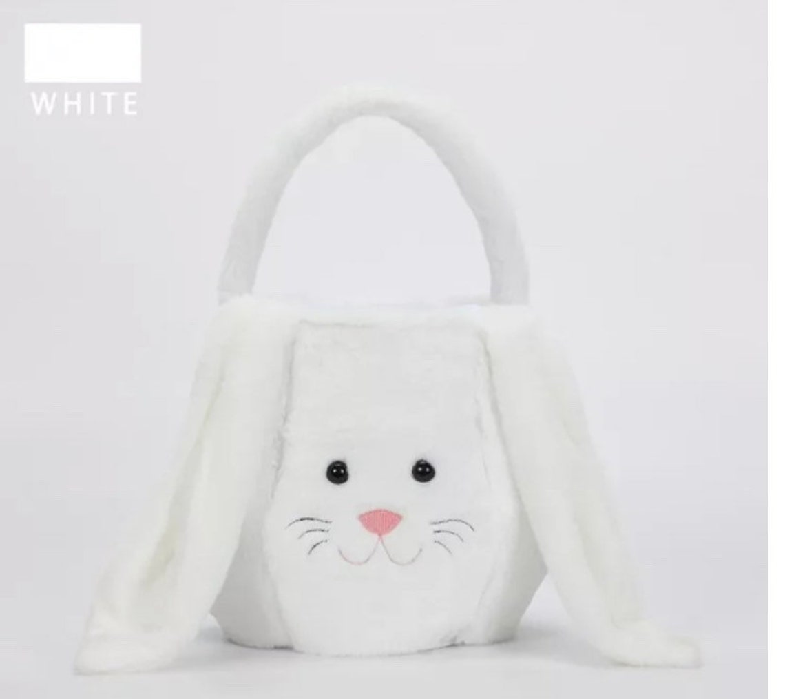 Easter Bunny Basket With Name Custom Personalization Plush - Etsy