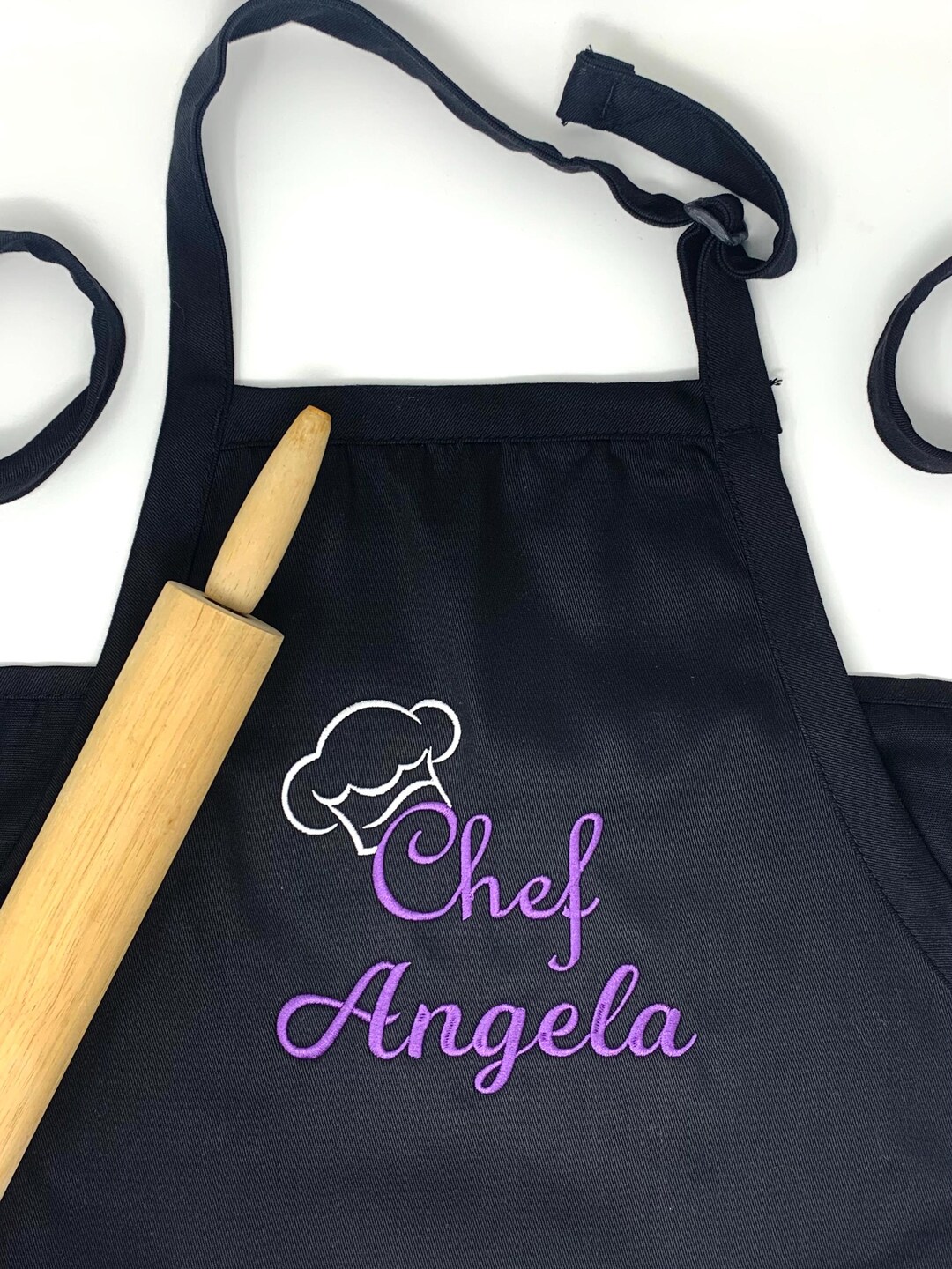 Chef Cook Apron, Black Apron, Embroidered, Personalized Gift - Etsy