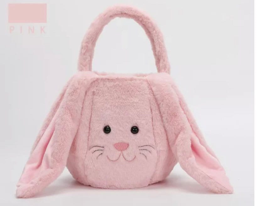 Easter Bunny Basket With Name, Custom Personalization, Plush Bunny ...