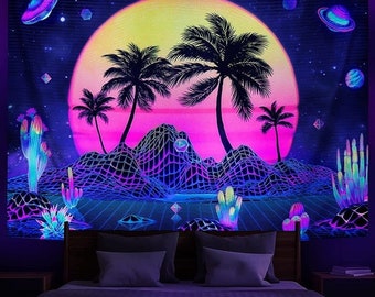 Bedroom Curtains Trippy - Etsy