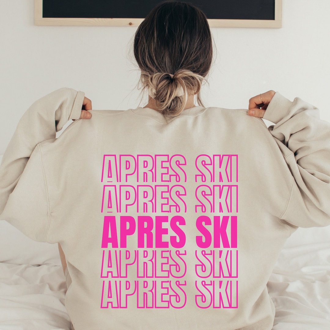 Pink Aprés Ski Sweatshirt, Apres Ski Party Sweater, Apres Ski Outfit ...