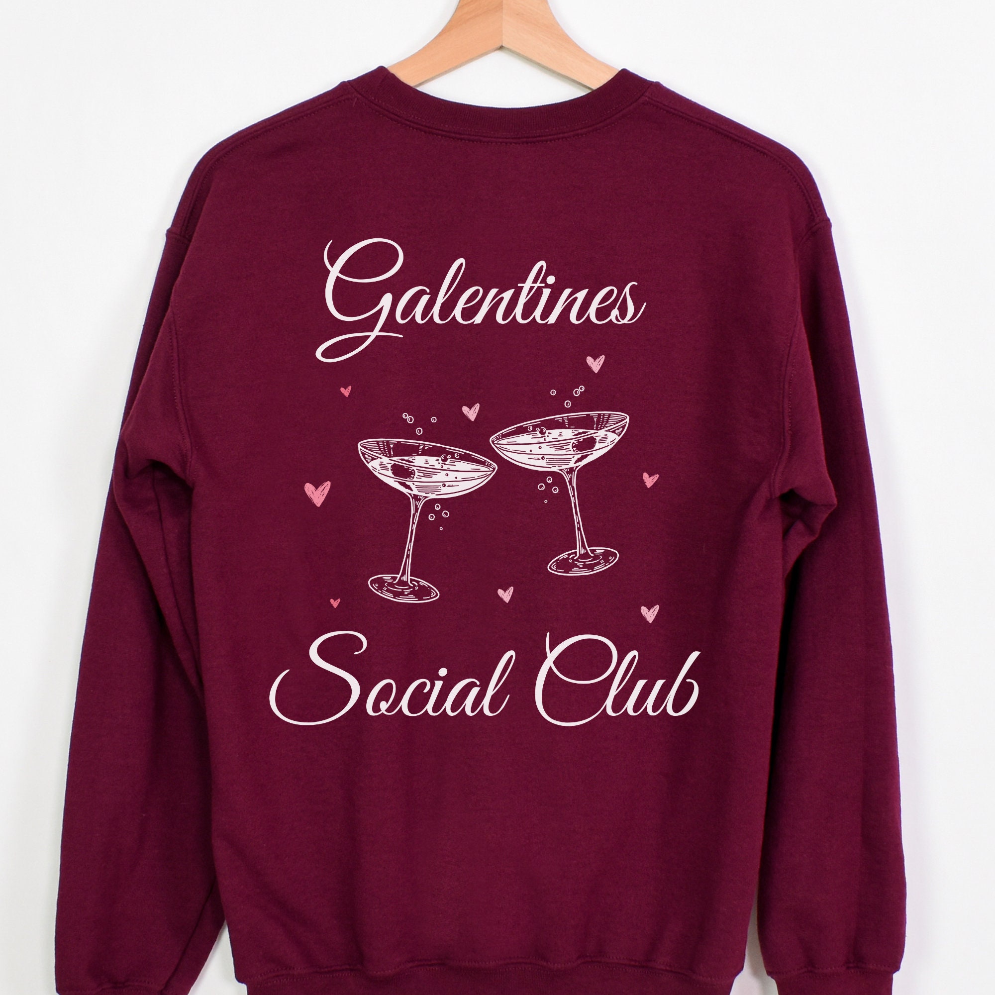 Galentines Social Club Crewneck Sweatshirt Galentines Social Club Galentines Day Ts For
