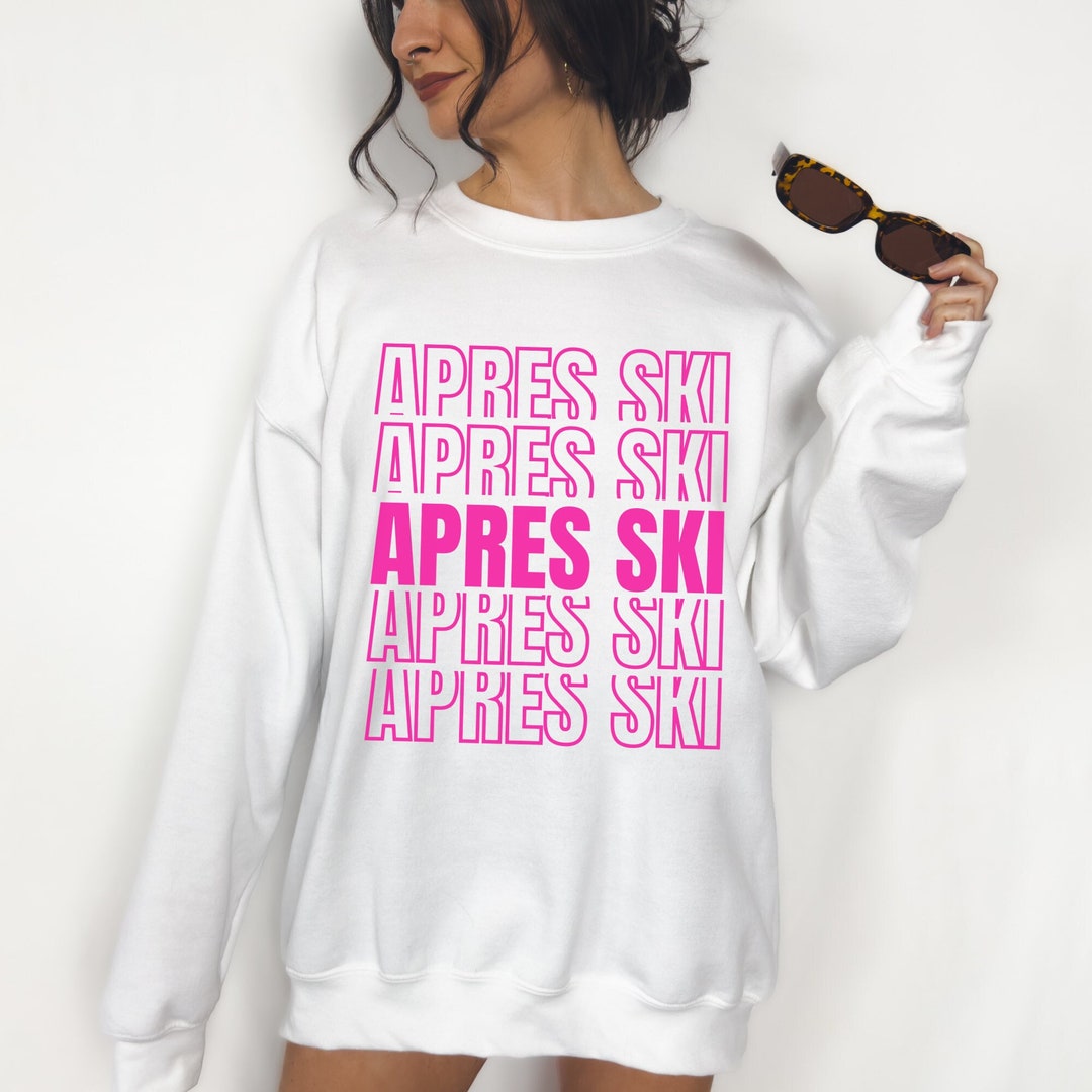Pink Aprés Ski Sweatshirt, Apres Ski Party Sweater, Apres Ski Outfit ...