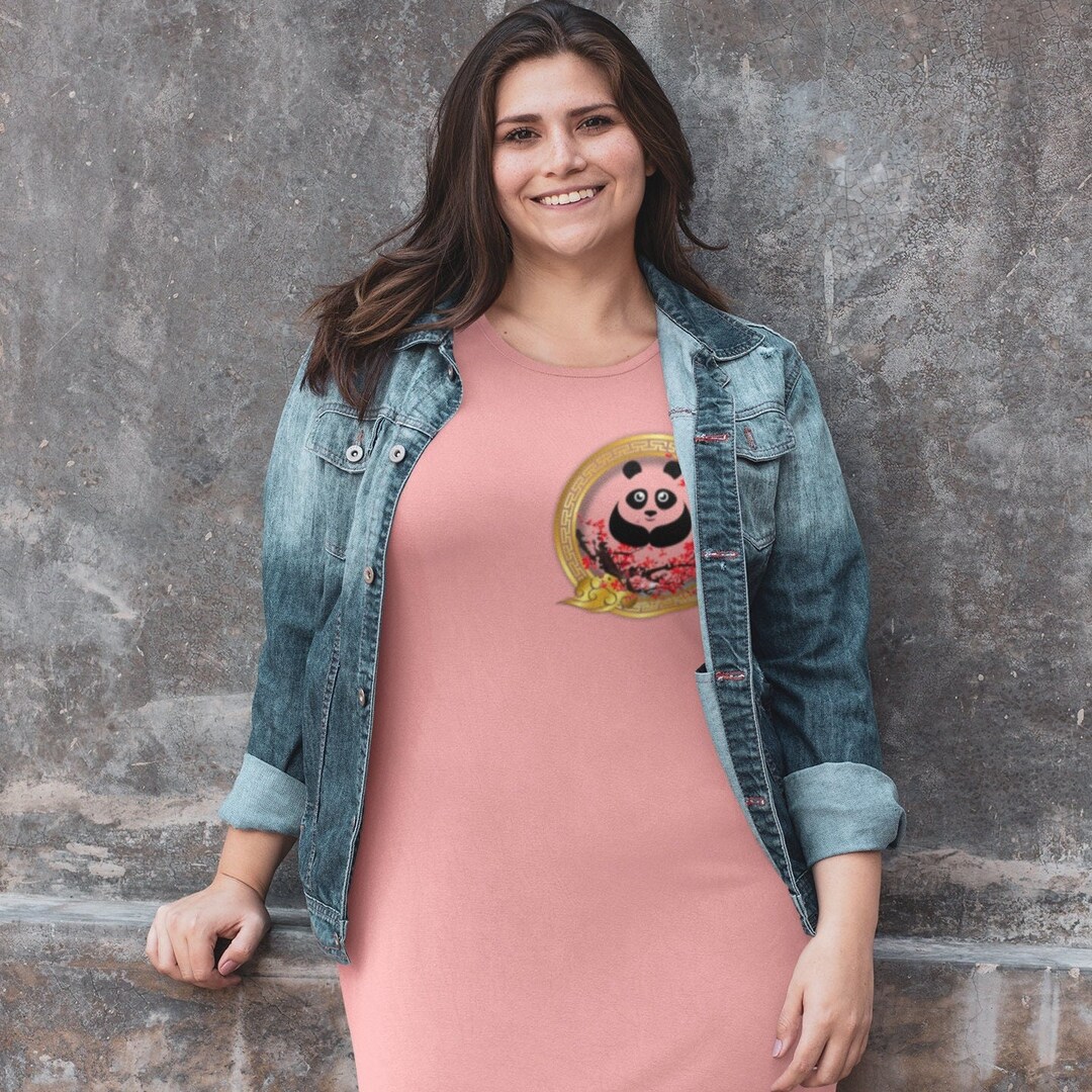 Panda Bear Spinner Dress, Cherry Blossom Print Dress, Comfort Fit T ...