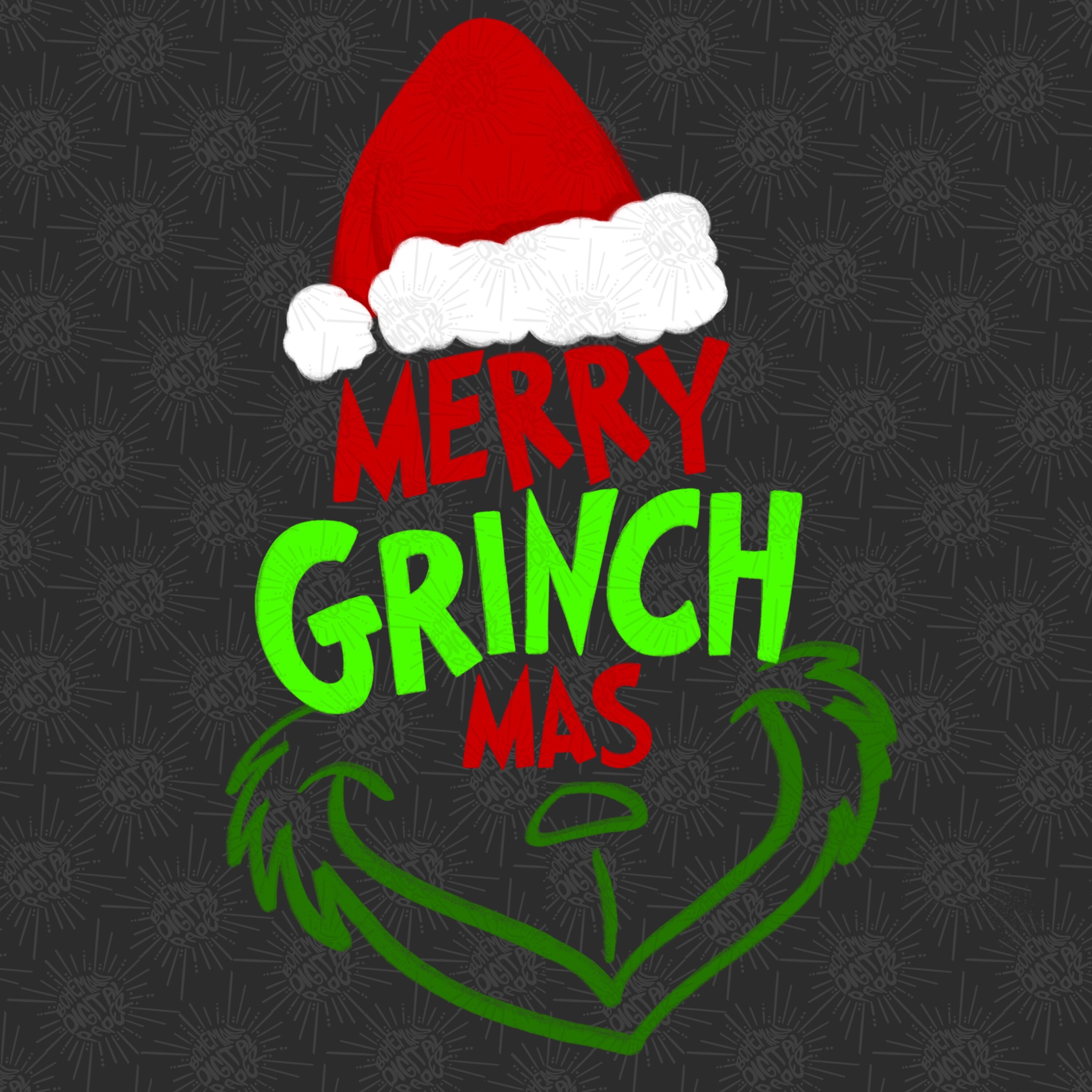 Merry Grinchmas PNG Christmas Merry Grinchmas PNG Christmas - Etsy