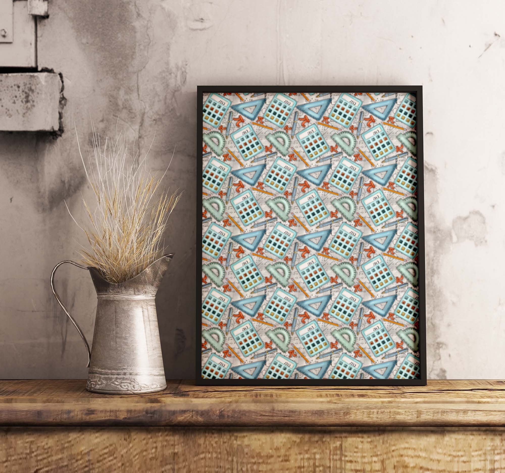 Math Lesson Seamless Digital Pattern Digital Paper Back to - Etsy