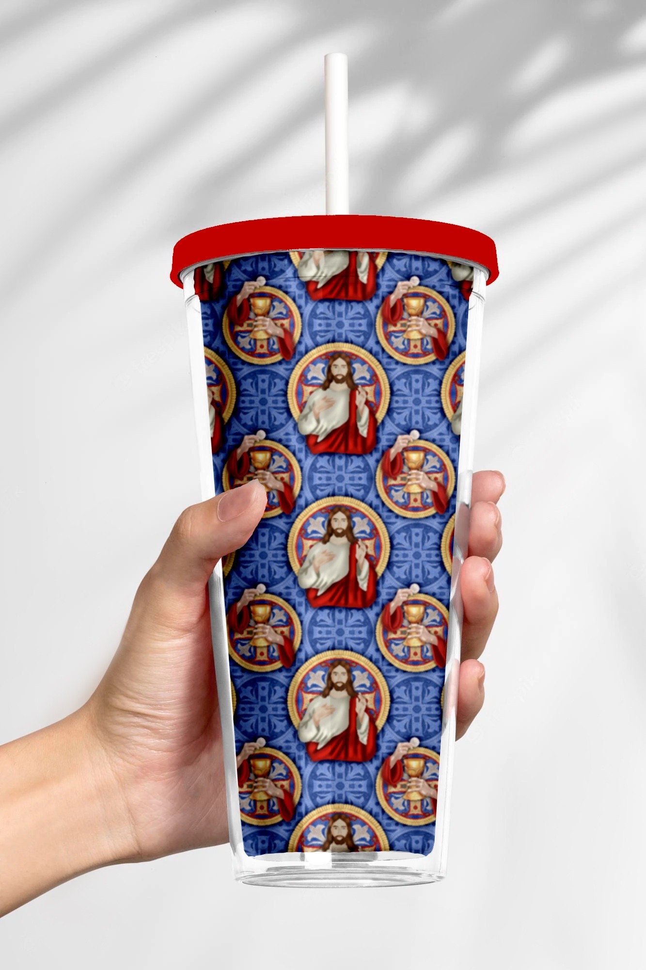 Faith Jesus Christ Mosaic Seamless Digital Pattern, Mosaic Digital ...