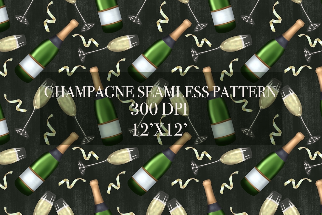 Champagne Seamless Digital Pattern, Digital Paper, Champagne Patterns ...