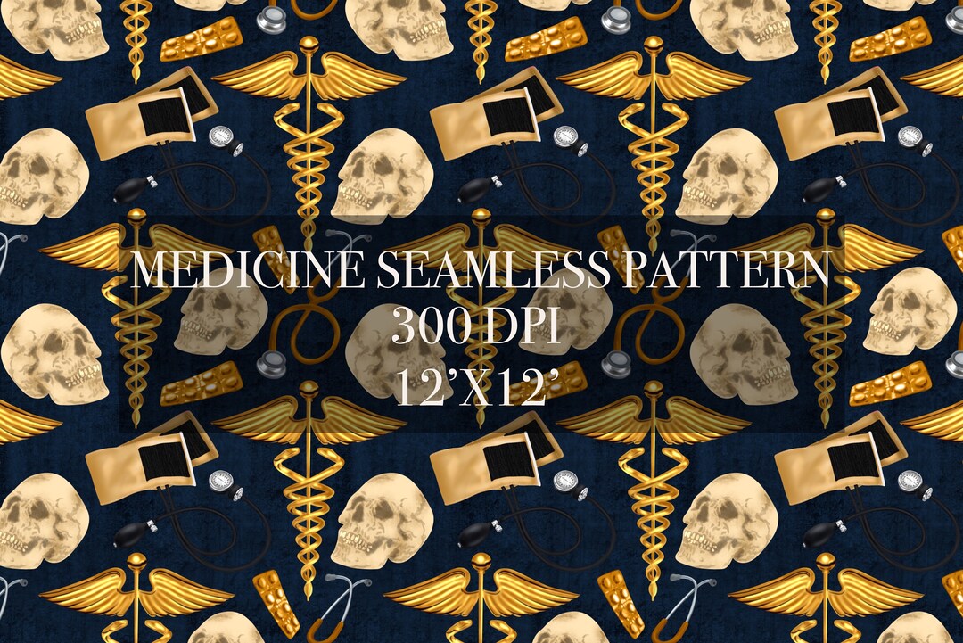 Medicine Seamless Digital Pattern, Digital Paper, Medicine Patterns ...