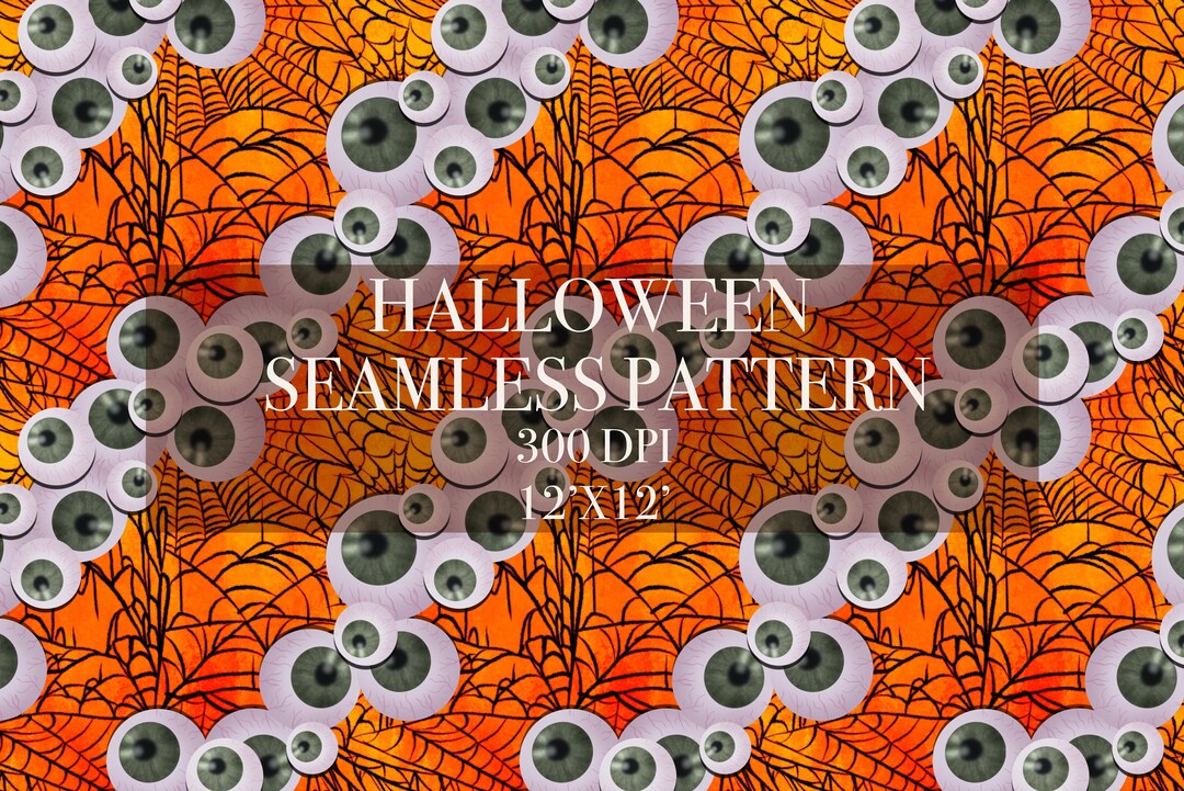 Halloween Spooky Eyes Seamless Pattern, Spooky Eyes Seamless Pattern ...