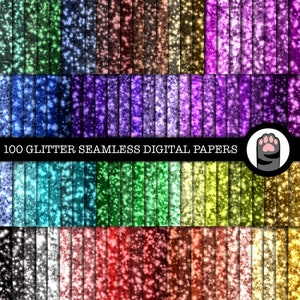100 Colorful Glitter Papers Svg, 12 Inch, 300 Dpi Planner Paper ...