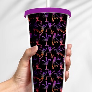 Halloween Dancing Skeleton Seamless Pattern, Spooky Seamless Pattern ...