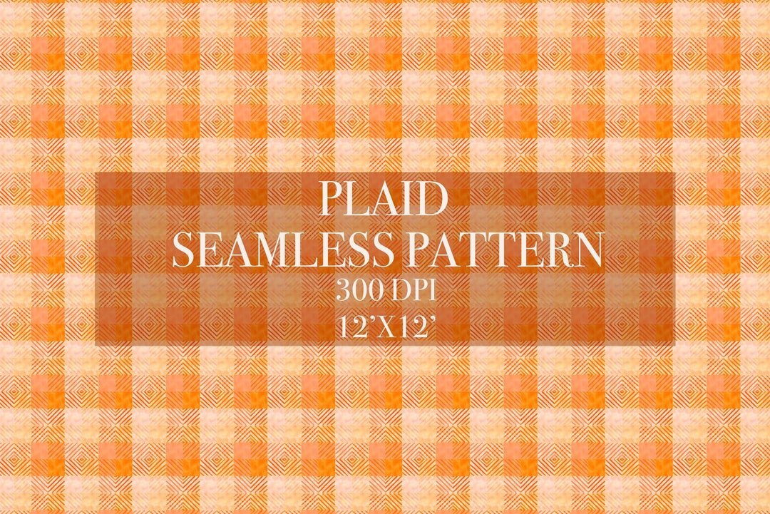 Thanksgiving Plaid Seamless Digital Pattern, Fall Plaid Digital Paper ...