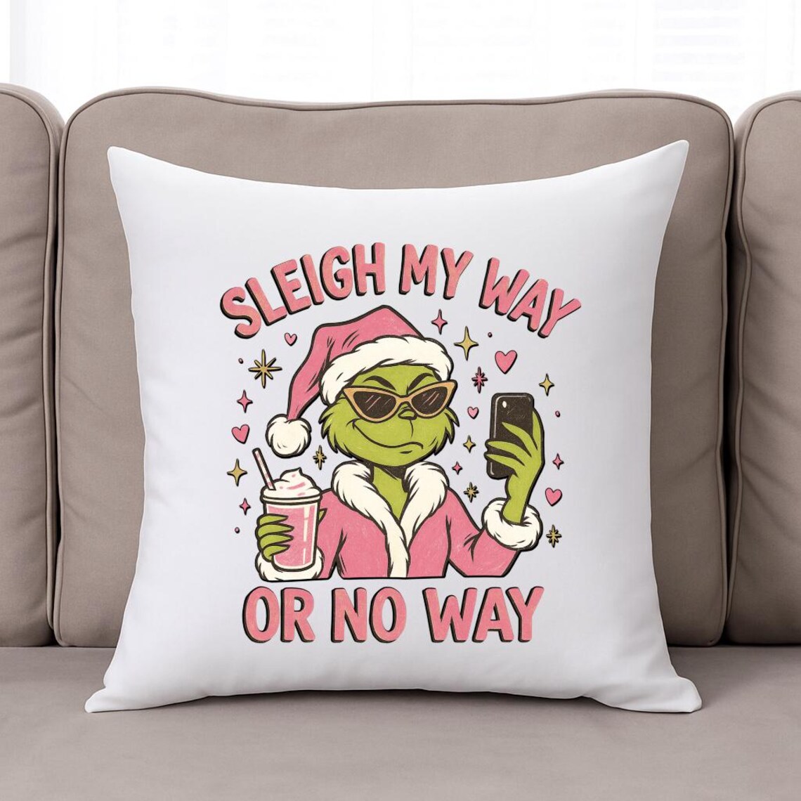 Mean Green Christmas Babe PNG – Sassy Holiday Clipart Retro Festive Art ...