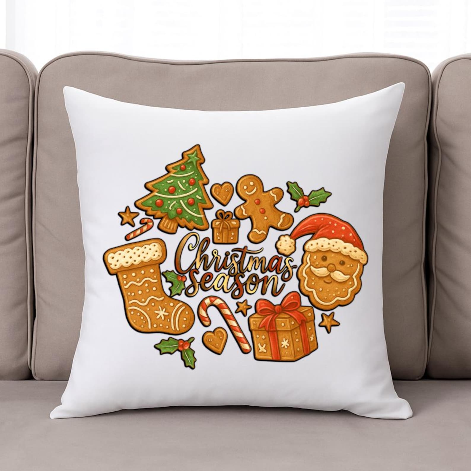 20 Gingerbread Cookie Clipart Bundle • Christmas Cookie PNG Pack • Cute ...