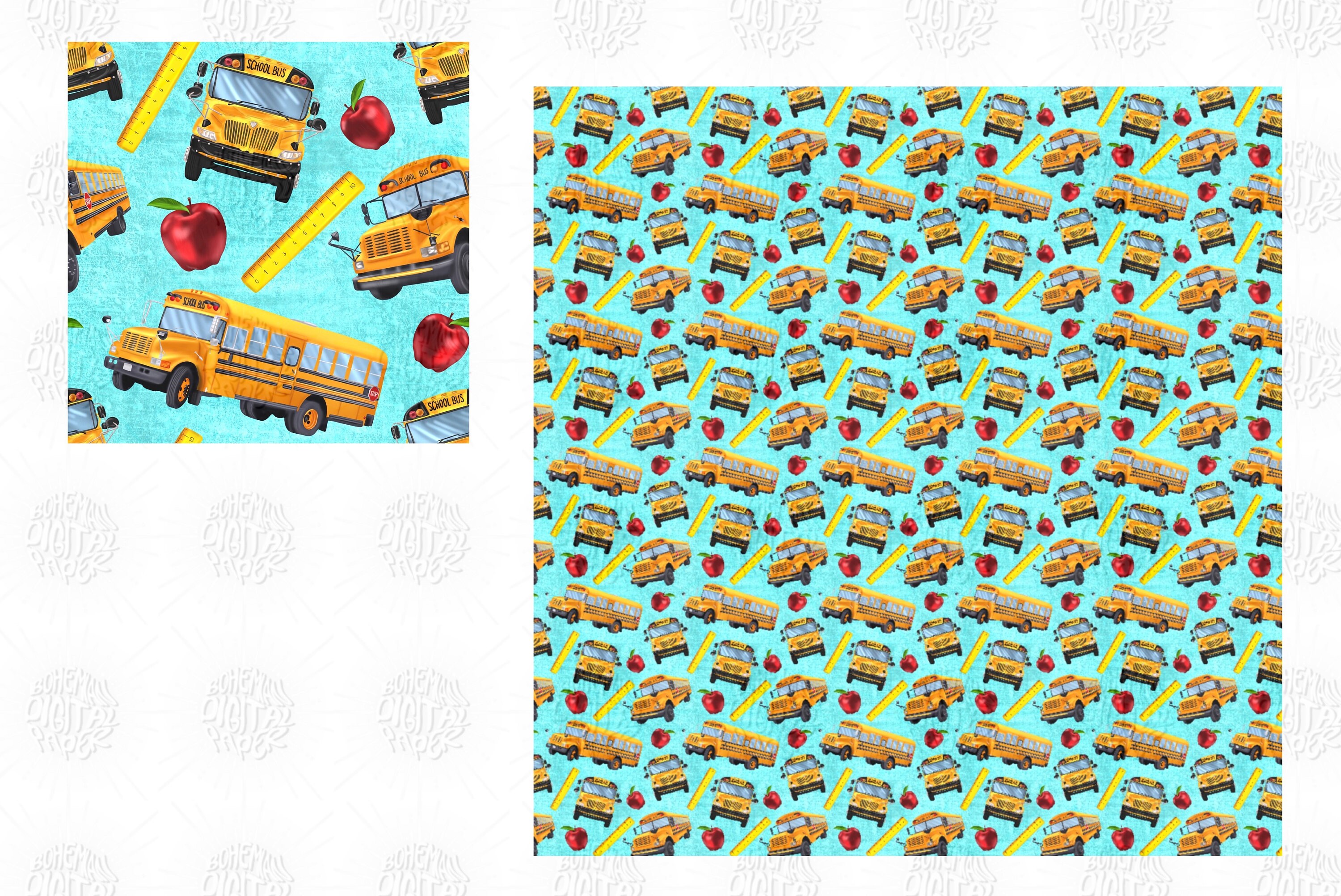 Back to School Seamless Digital Pattern Digital Paper School - Etsy