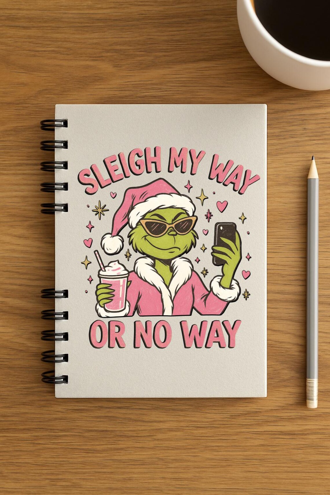 Mean Green Christmas Babe PNG – Sassy Holiday Clipart Retro Festive Art ...
