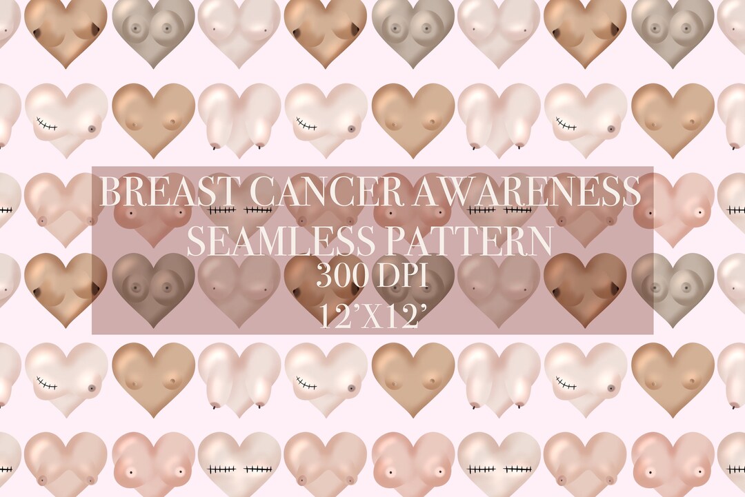 Breast Cancer Awareness Seamless Digital Pattern, Digital Paper, Breast ...