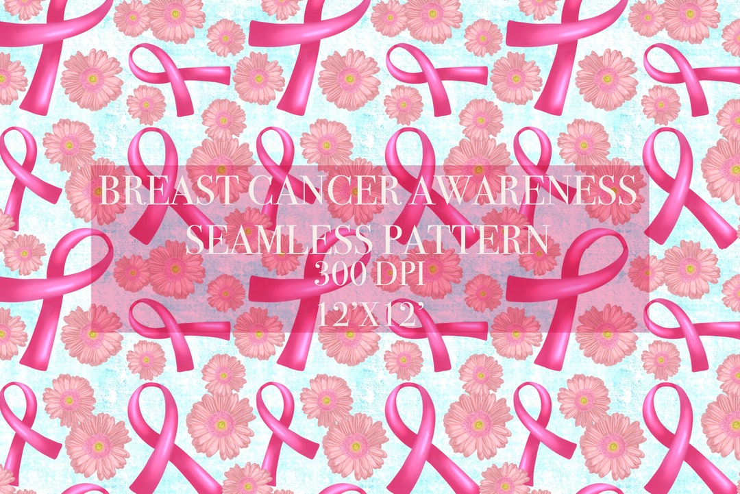 Breast Cancer Awareness Seamless Digital Pattern, Digital Paper, Breast ...
