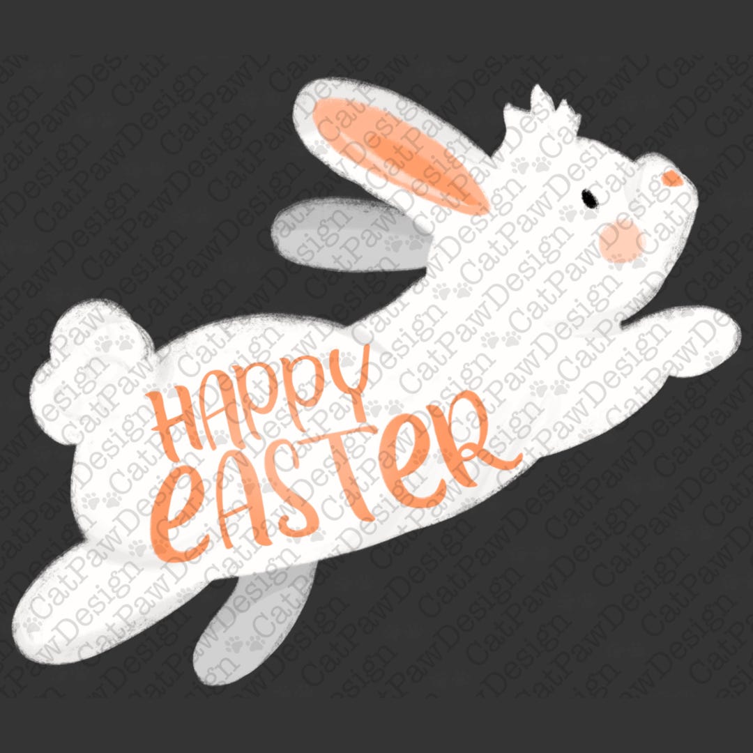 Happy Easter Rabbit Png Sublimation Design Download, Easter Rabbit ...