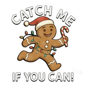 Catch Me If You Can Gingerbread PNG • Cute Christmas Cookie Clipart ...