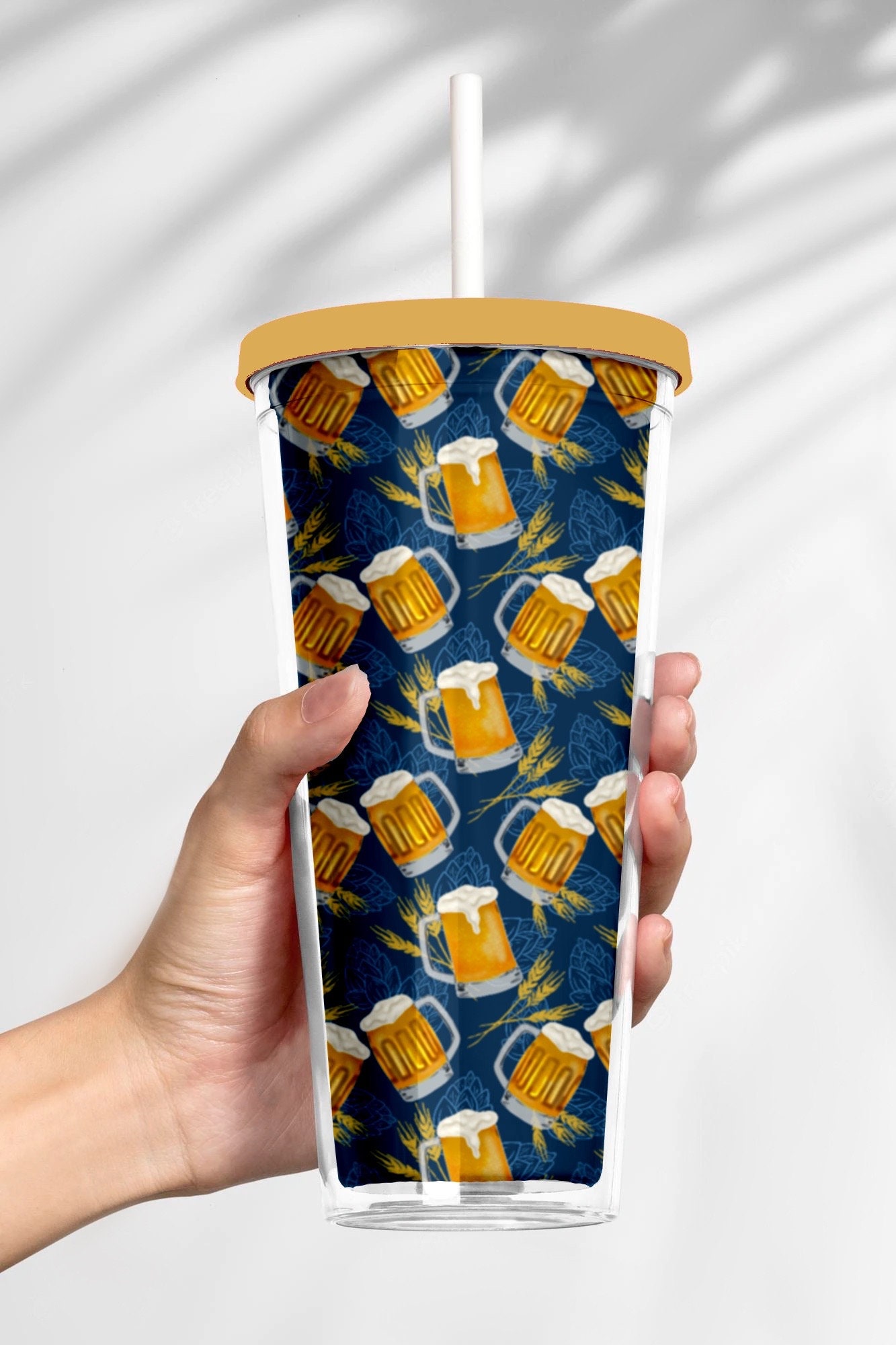 Summer Beer Seamless Digital Pattern, Digital Paper, Beer Glass ...