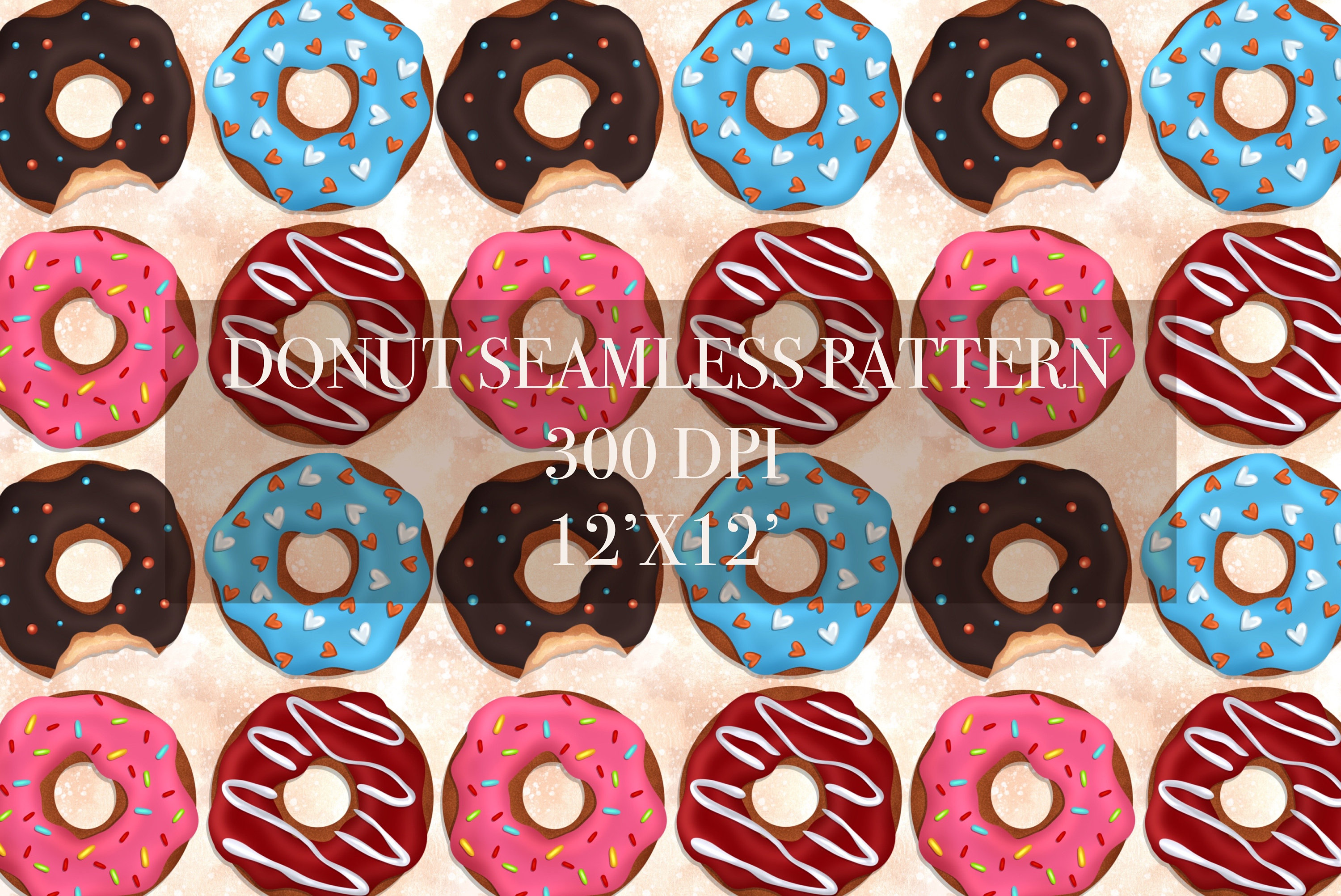 Donut Seamless Digital Pattern Digital Paper Donut Patterns - Etsy