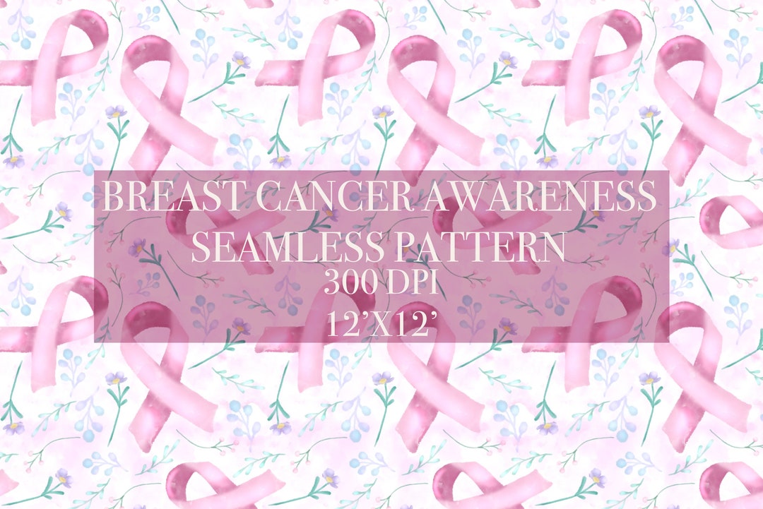 Breast Cancer Awareness Seamless Digital Pattern, Digital Paper, Breast ...