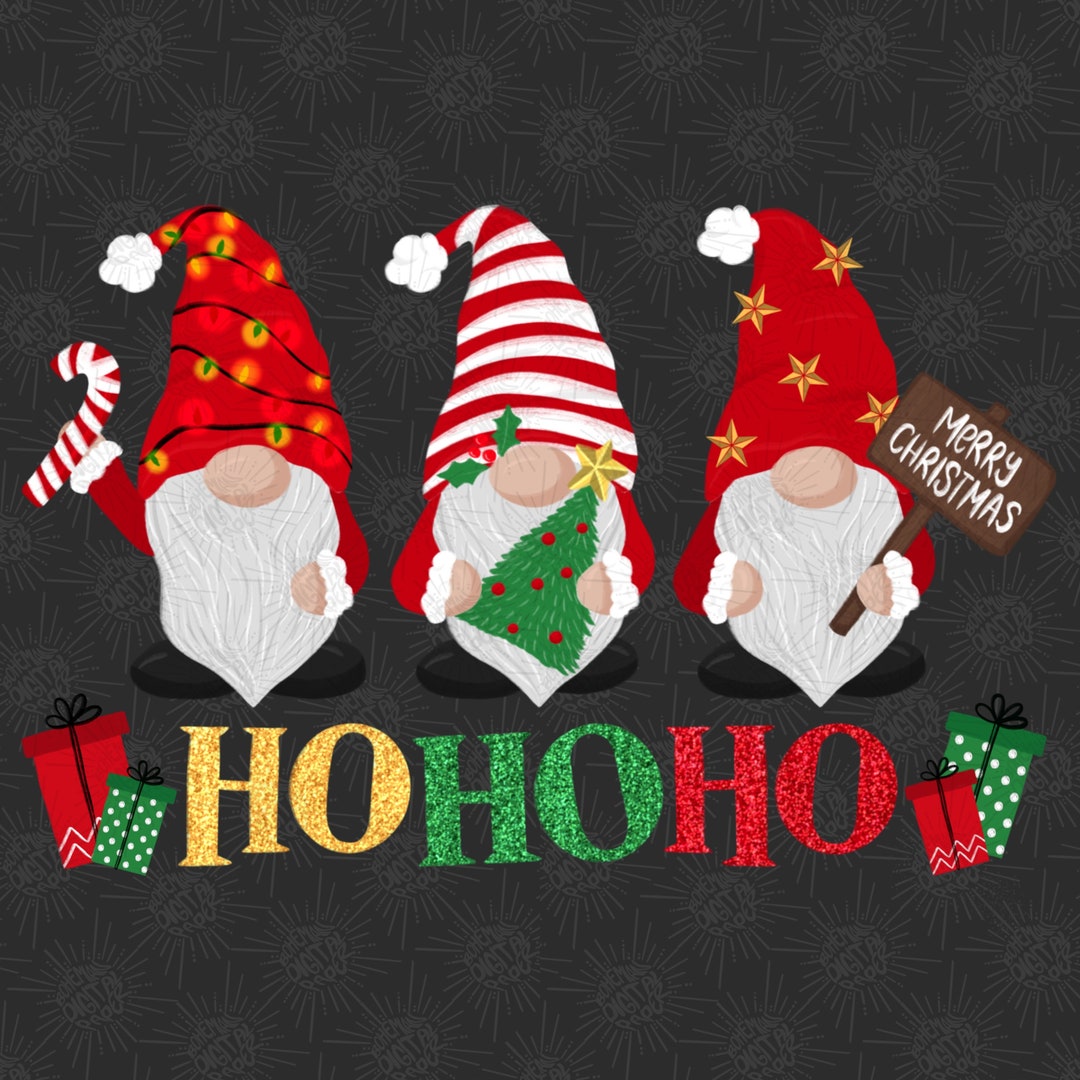 Christmas Gnomes PNG, Ho Ho Ho Christmas PNG, Christmas Gnomes Ho Ho Ho ...