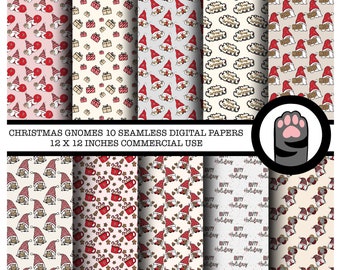 Christmas Gnomes Seamless Pattern - Etsy