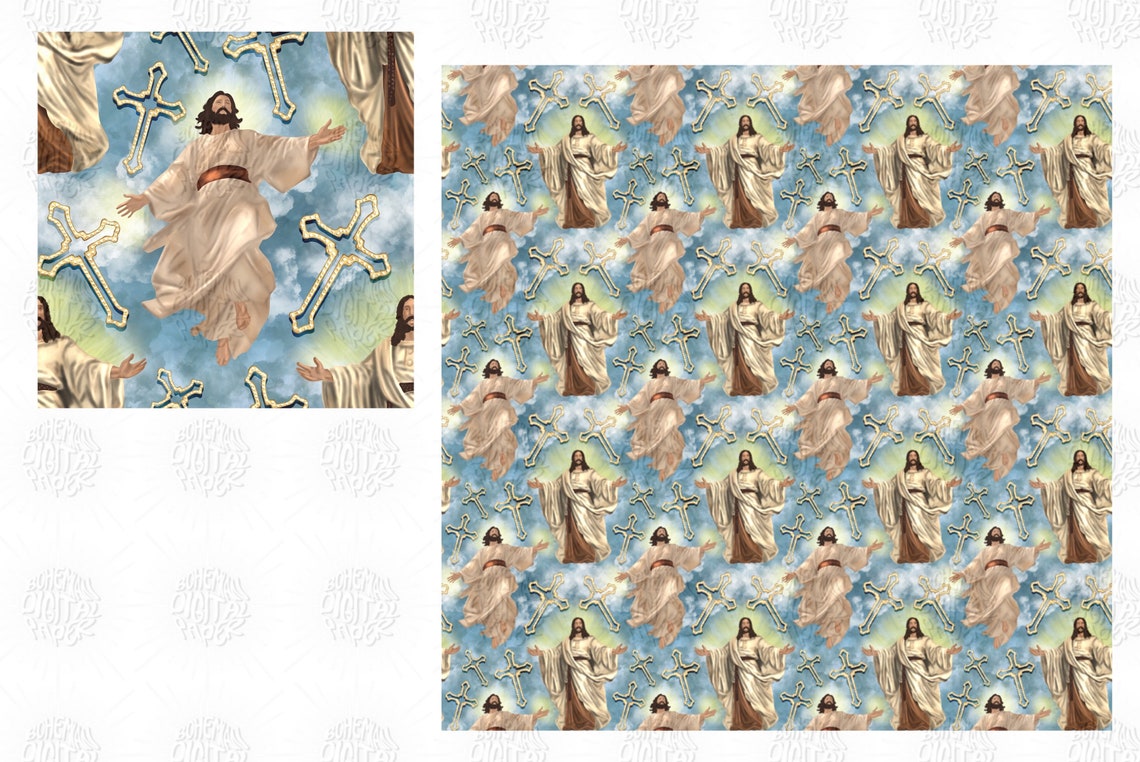 Faith Jesus Christ Seamless Digital Pattern Digital Paper - Etsy